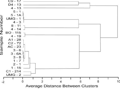 Average Linkage Cluster Analysis Based On Mean Euclidean Distances