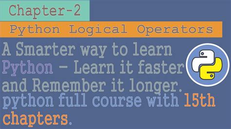Python Tutorial For Beginners To Advanced Chapter Python Logic