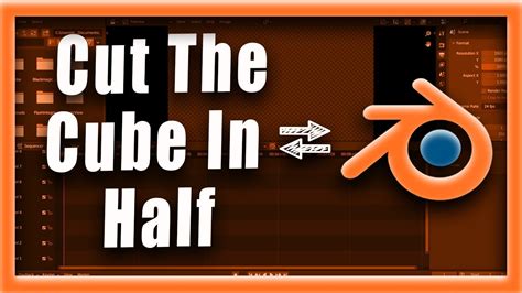 Blender Tutorial How To Cut The Cube In Half In Blender Simple Way