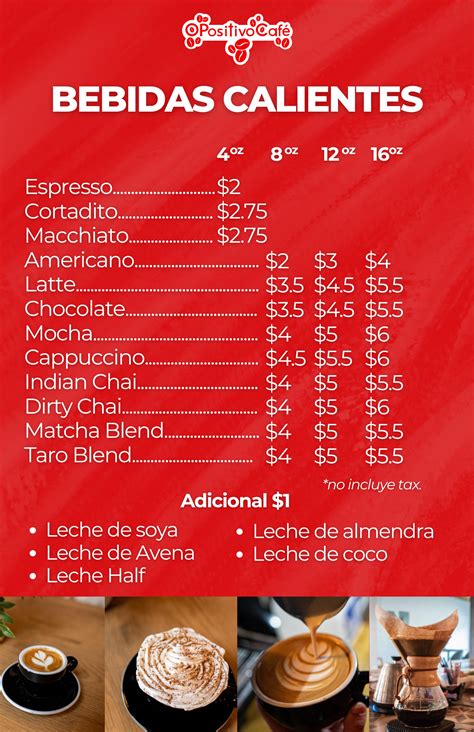 Menú O Positivo Café