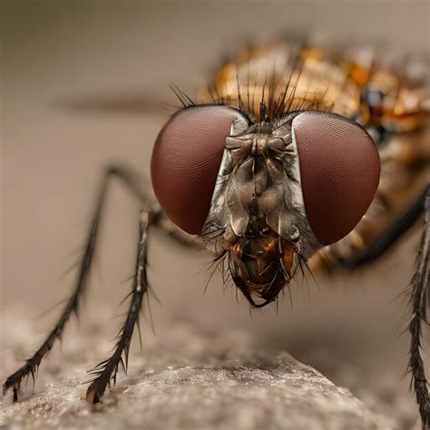 Premium Photo A Close Up Of A Fly With A Nose And Eyes
