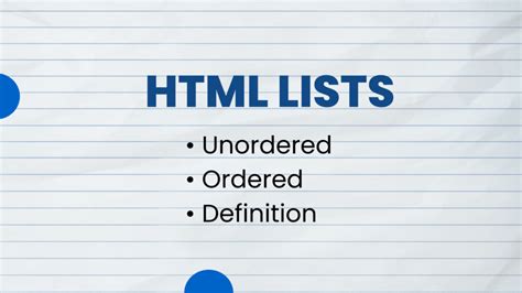 Html Lists Ordered Unordered And Definition List Examples Talal Zaman Abbasi