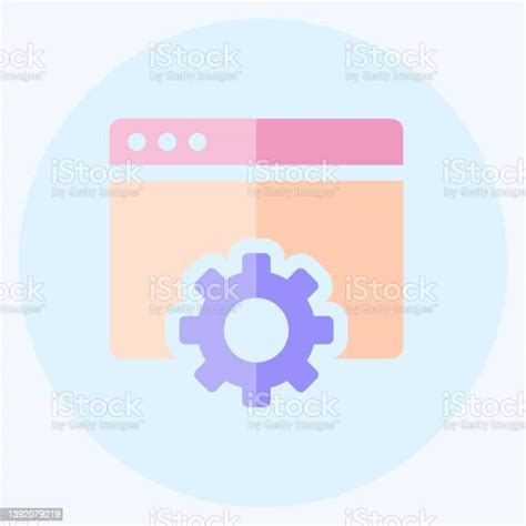 아이콘 브라우저 설정 사용자 인터페이스 기호에 적합합니다 플랫 스타일 편집 가능한 간단한 디자인 디자인 템플릿 벡터 간단한 기호