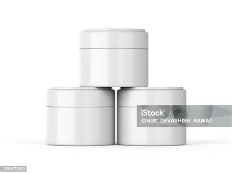 고립 된 흰색 배경에 화장품 크림 항아리 모형 템플릿 디자인 프리젠 테이션 준비 3d 일러스트 0명에 대한 스톡 사진 및 기타 이미지 Istock