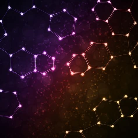 Premium Vector Futuristic Dna Abstract Molecule
