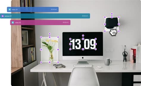 이미지 및 동영상 오버레이 Democreator 동영상 편집기 기능