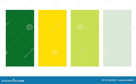 Green And Yellow Color Palette Set Of Bright Color Palette Combination