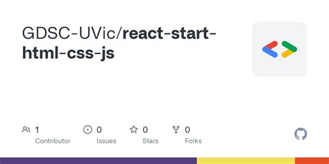 Github Gdsc Uvicreact Start Html Css Js