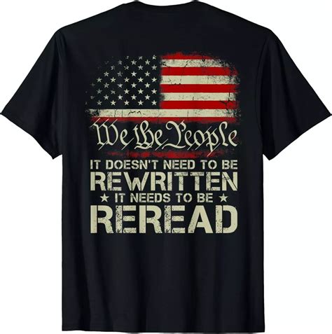 Nuvello We The People Flag It Doesnt Need To Be Rewritten On Back T
