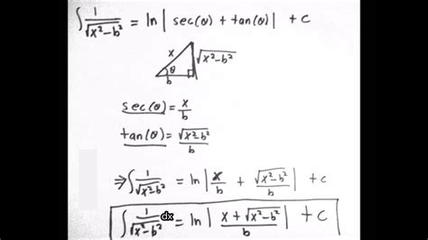 Integration By Trig Substitution Youtube