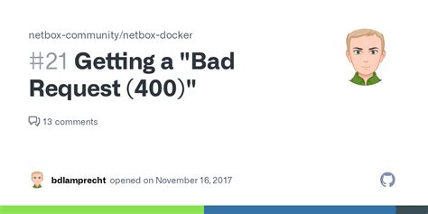 Getting A Bad Request 400 · Issue 21 · Netbox Communitynetbox