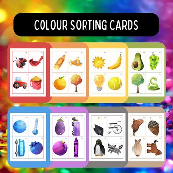 Colour Sorting Cards By SproutsbabeBeans TPT