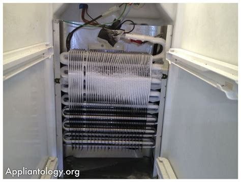 Frigidaire Sxs Refrigerator Evaporator Coil With A Poor Frost Pattern