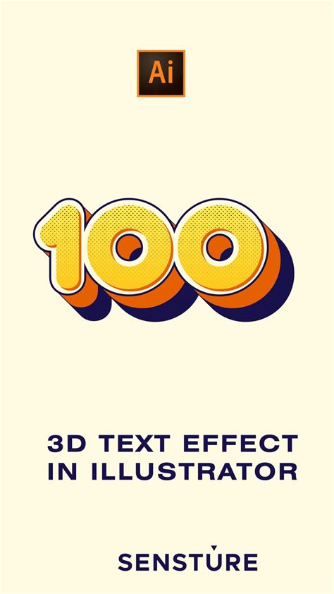 Adobe Illustrator Tutorial 3d Editable Text Effect Video