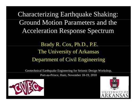 Pdf Ground Motion Parameters And The Acceleration Response Spectrum