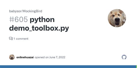 Python Demo Toolbox Py Issue Babysor MockingBird GitHub
