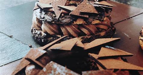 [homemade] Chocolate Paris Brests Caramelized Milk Chocolate Namelaka Dark Chocolate