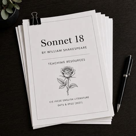 Sonnet 18 By William Shakespeare Summary Themes Language Form