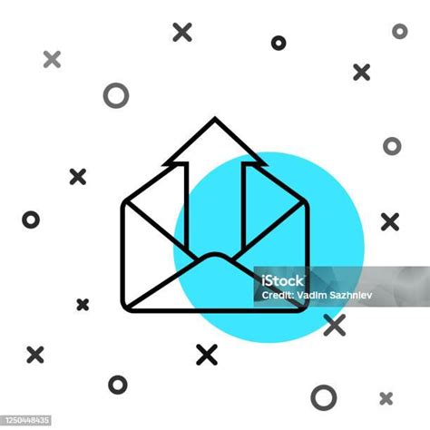 흰색 배경에 격리 된 검은 줄 나가는 메일 아이콘 봉투 기호입니다 나가는 메시지 기호입니다 메일 탐색 버튼입니다 임의동적 모양