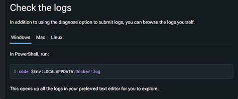 Cant Check Dockerdesktop Logs On Windows 11 Docker Desktop Docker