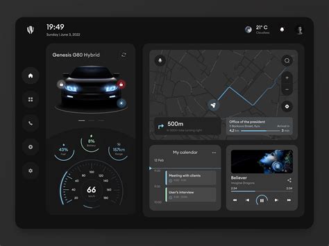 The Car Dashboard Dashboard Design Car Ui App Design Layout