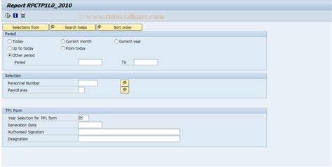 PC00 M14 CTP12010 SAP Tcode TP1 Report 2010 Transaction Code
