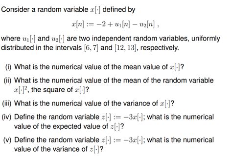 Solved Consider A Random Variable X Defined By X N Chegg Com