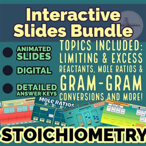 Stoichiometry Bundle Limiting Reactants Mole Ratios And Practice Problems