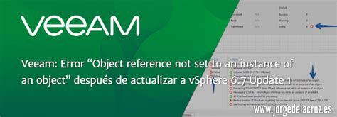 veeam error object reference not set to an instance of an object