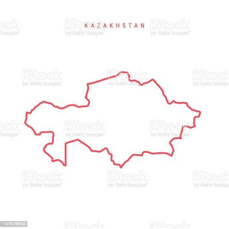 카자흐스탄 편집 가능한 개요지도 벡터 일러스트 레이 션 0명에 대한 스톡 벡터 아트 및 기타 이미지 0명 개념 경계 Istock