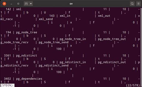 feature rich terminal pager ov v0 6 2 has been released r postgresql