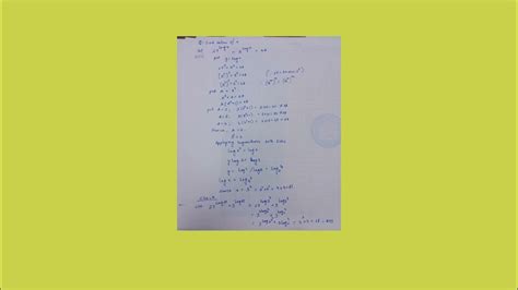 Logarithm Questions Youtube