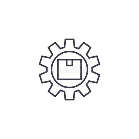 Product Management Linear Icon Concept Product Management Line Vector