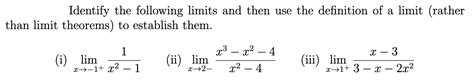 Solved Identify The Following Limits And Then Use The Chegg Com