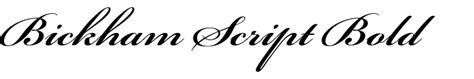 The Bickham Script Std Font Family