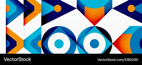 Colorful Circle And Triangle Abstract Background Vector Image