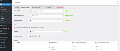 woocommerce usps shipping method extension using stamps how to setup
