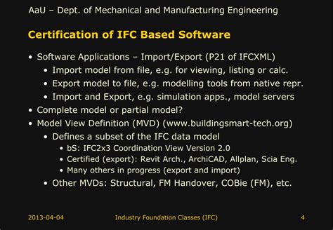 PPT Industry Foundation Classes IFC IFC IFC Based Software Development Of IFC Based