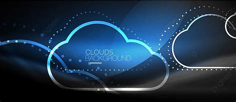 Vector Cloud Computing Blue Network Background Business Database