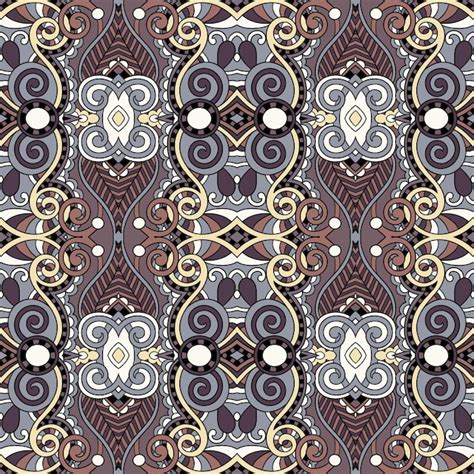 Premium Vector Geometry Vintage Floral Seamless Pattern
