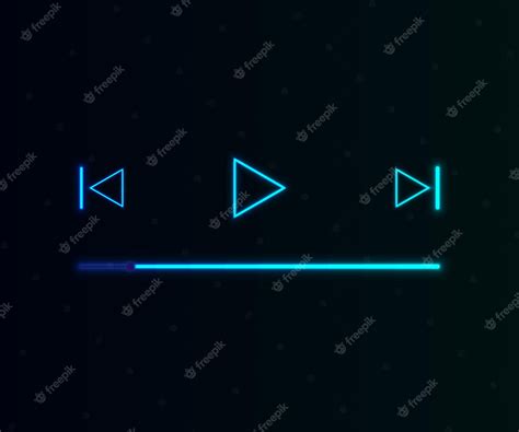 Premium Vector The Neon Of Pause Is Glowing In The Dark