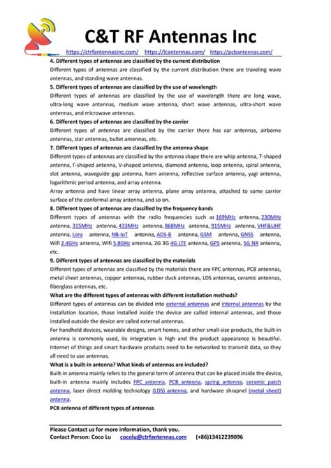 55 Different Types Of Antennas With Examples Used In Wireless Communication Pdf Physics Science