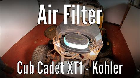 How to change or replace an air filter in a Kohler KT725 engine in a Cub Cadet XT1 lawn mower ...