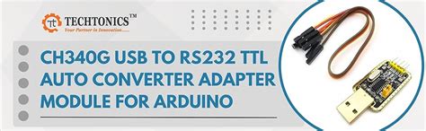 techtonics ch340g usb to rs232 ttl auto converter adapter module for