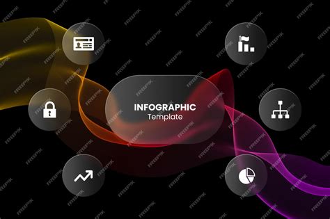 Premium Psd Glassmorphism Infographic Template Design