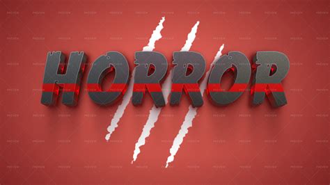 horror text effect graphics motion array