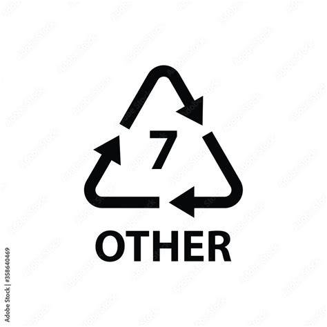 Vetor De Plastic Recycling Symbol Other 7 Plastic Recycling Code Pp 5