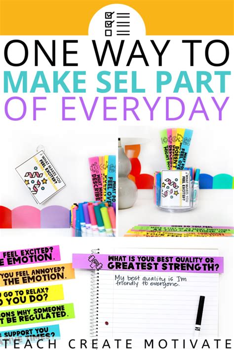 One Way To Make SEL Part Of Everyday Teach Create Motivate