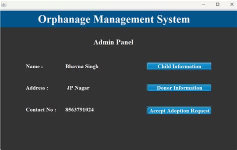 Github Yamini246orphanagemanagementsystem It Keeps A Track Of The Orphanage Data That Is