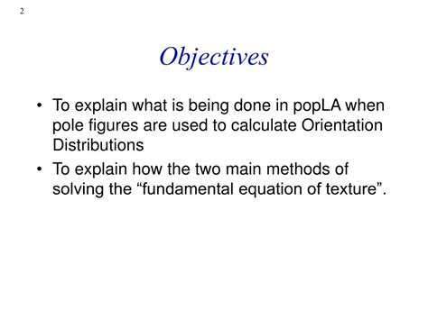 Ppt Od Calculation From Pole Figure Data Powerpoint Presentation